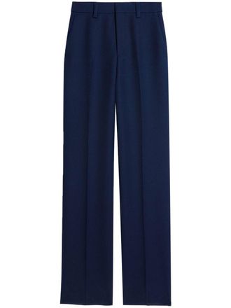 Ami pantalon en laine &agrave; taille haute - Bleu