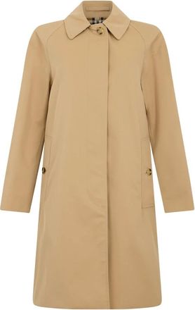 Burberry Camden Heritage Button Coat - Femme - Manteaux - Beige - Taille: 38 FR