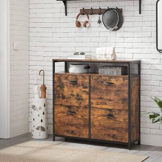 Red Living home24 Schuhkipper Ennis III 98 x 95 x 30cm Braun