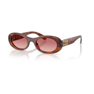 Miu Miu Ovale Sonnenbrille - - Accessories - Damen - Braun - 50 MM