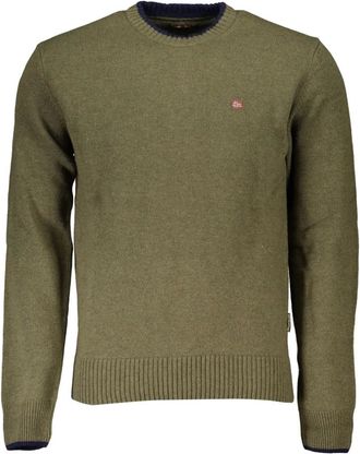Napapijri Homme, Pulls, Vert, Taille: XL Pull Vert &agrave; Manches Longues avec Broderie