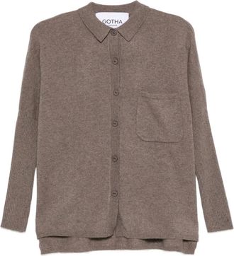 Gotha chemise boutonnée à manches longues - Marron