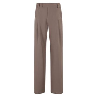 Federica Tosi Taupe Cady Weite Beinhose - - Trousers - Damen - Braun - M