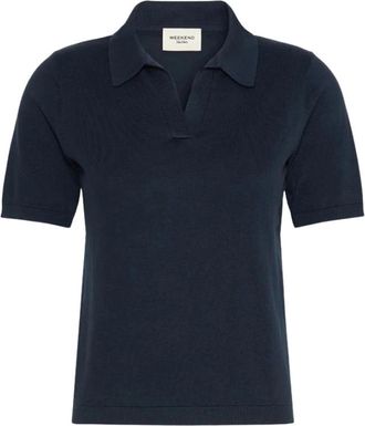 Max Mara Polo Wkdroncolo - Femme - Tops - Bleu - Taille: 38 FR