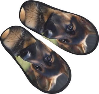 Generic Chaussons Chiot Berger Allemand Épais Pantoufles Légers Slippers Pour Unisex DIntérieur Hôtels M