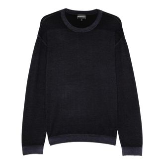 Emporio Armani Pullover aus Schurwolle - - Knitwear - Herren - Blau - XL