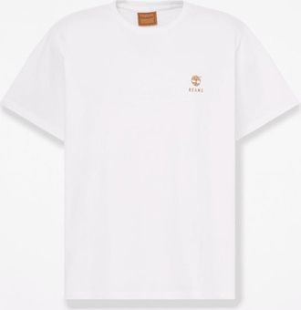 Timberland All Gender Timberland x BEAMS Baumwoll-T-Shirt mit Print in Wei&szlig;, Wei&szlig;, Gr&ouml;&szlig;e