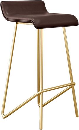 Generic Barhocker mit R&uuml;ckenlehne, gepolstert mit Kunstlederbezug und Fu&szlig;st&uuml;tze, Barhocker f&uuml;r K&uuml;cheninseln, rustikal, 150 kg