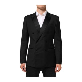 Dolce & Gabbana Martini Zweireihiger Anzug-Blazer - - Jackets - Herren - Schwarzk - M