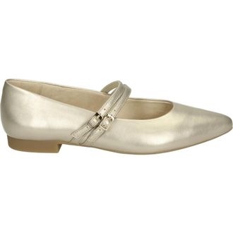 Paul Green Goldene Ballerinas mit Gummisohle - - Shoes - Damen - Beige - 39 EU