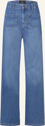 s.Oliver Black Label S.Oliver Black Label Bootcut-Hose In Jeansoptik blau