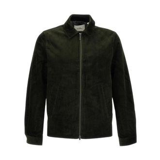 Les Deux Corduroy Zipper Coach Jacket - - Jackets - Herren - Gr&uuml;n - M