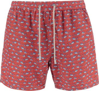 MC2 Saint Barth Homme, Maillots de bain, Rouge, Taille: L Maillot de bain en nylon avec motif fantaisie