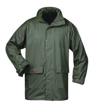 Norway 1992 Norway PU Regen-Jacke mit Kapuze - Oliv - Gr&ouml;&szlig;e: 3XL