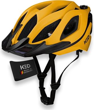 KED Cycling Spiri II Trend Allround Fahrradhelm Mit LED Licht Und Reflektor, Optimierter Bel&uuml;ftung, Insektenschutznetz Und K-FIT System | Farbe: Amber Matt | Gr&ouml;&szlig;