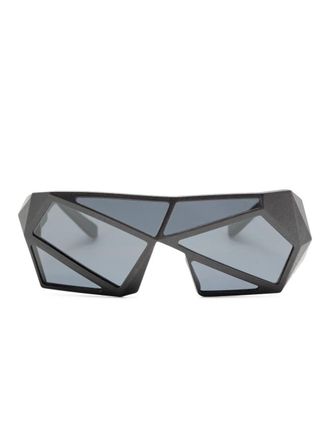 Leon Emanuel Blanck lunettes de soleil à monture géométrique - Noir