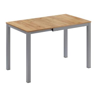 Vicco Esstisch Granny, Eiche/Grau, 120 x 70 cm ausziehbar Vicco