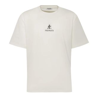 Premiata Baumwoll-T-Shirt mit geklebten Details - - Tops - Herren - Wei&szlig; - L