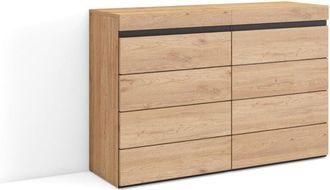 Skraut Home Commode, Buffet, Armoire, Meuble de Rangement, 114x75x35 cm, Chambre &agrave; coucher, pi&egrave;ce, Armoire &agrave; Tiroirs, Style moderne, Ch&ecirc;ne - Skraut Home