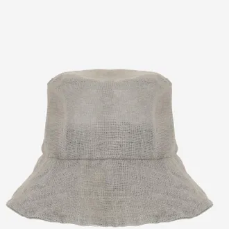 Reinhard Plank Womens Bucket Hat Linen Grey