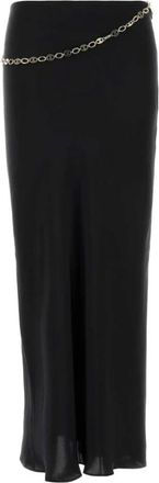 Paco Rabanne Femme, Jupes, Noir, Taille: 42 FR Satin Skirt