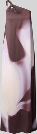 HUGO BOSS Regular Fit One Shoulder Maxikleid aus Viskose-Leinen-Mix Modell DANTEA