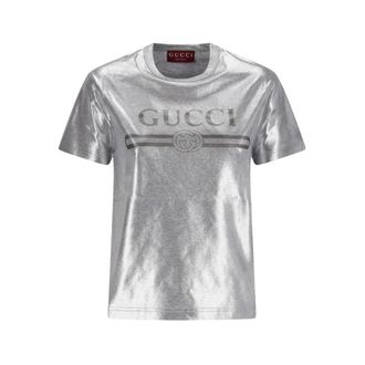 Gucci New 70s T-Shirt - - Tops - Damen - Grau - 2XS