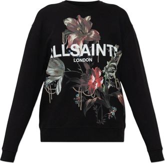 AllSaints Femme, Sweatshirts et sweats &agrave; capuche, Noir, Taille: 36 FR Ania Etta Oversized SweaT-shirt