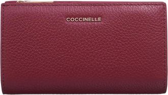 Coccinelle Portemonnaie - Metallic Soft - Gr. unisize - in Rot - f&uuml;r Damen