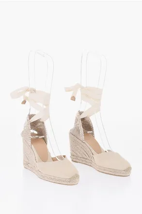 Castaner Canvas Espadrilles with 11cm Wedge and Lace-Up Detail size 36