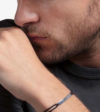 Thomas Sabo Kordelarmband aus Sterlingsilber mit Kettendetail