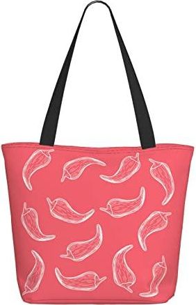 AOOEDM Sac &agrave; provisions pour femme motif chili-poivrons 33 x 28 x 17 cm. Le cadeau parfait pour la Saint-Valentin. Cest de la Saint-Valentin pour maman, fill