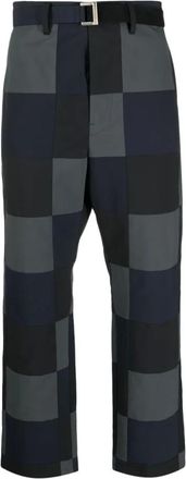sacai Homme, Pantalons, Noir, Taille: M Straight Pantalons
