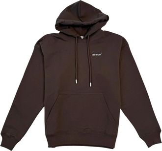Off-white Homme, Sweatshirts et sweats &agrave; capuche, Brun, Taille: S Sweat &agrave; capuche &agrave; imprim&eacute; logo