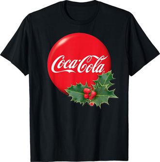 Coca Cola Ware Christmas Holly Logo T-Shirt