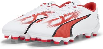 Puma Ultra Play FG/AG, Fussballschuh, PUMA White-PUMA Black-FIRE Orchid