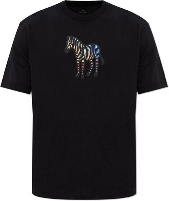 Paul Smith Homme, Tops, Noir, Taille: XS T-shirt avec logo imprim&eacute;