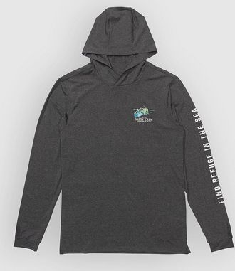 Salty Crew Surface Hood Sunshirt Longsleeve Lycra charcoal heather