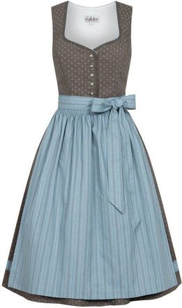 N&uuml;bler Trachtenkleid Midi Dirndl Felicitas in Braun von N&uuml;bler