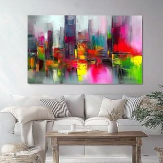 Generic Sans cadre Impression sur Toile, 70 x 50 cm Tableau Decoration Murale Chambre Paysage Urbain Abstrait, Décoration Bureau Salon Salle de Bain Maison Dé