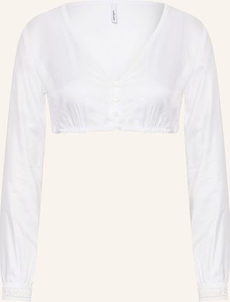 Wallmann Wallmann Dirndlbluse Mit Spitze weiss