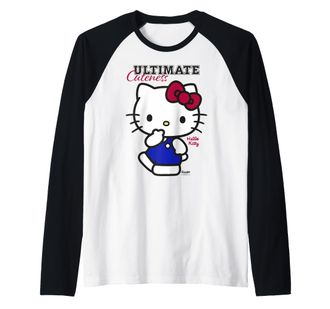 Hello Kitty College Sport S&uuml;&szlig;e Figur in klassischer Pose Raglan