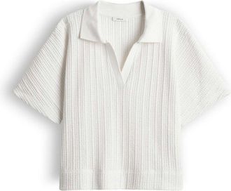OPUS Poloshirt Sepoko aus weicher Webware mit Strickoptik Seitenschlitze sorgen f&uuml;r angenehme Bewegungsfreiheit