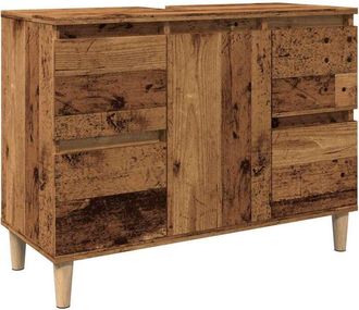 vidaXL Vidaxl - Armoire d&eacute;vier vieux bois 80x33x60 cm bois ding&eacute;nierie