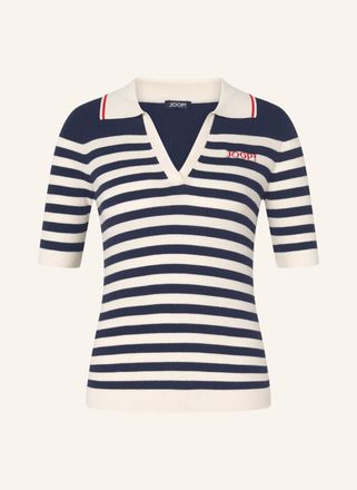 Joop Strick-Poloshirt blau