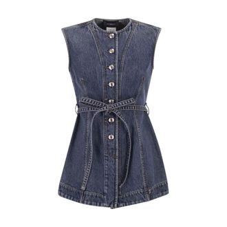Sportmax Femme, Tops, Bleu, Taille: 38 FR Hauts sans manches