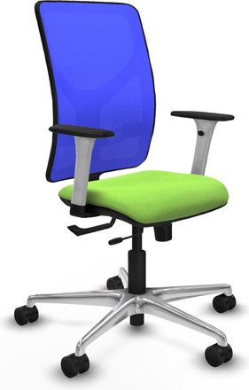 Piqueras y Crespo Schreibtischstuhl mit Armlehnen und hoher R&uuml;ckenlehne, h&ouml;henverstellbare Lendenwirbelst&uuml;tze, ausgestattet mit Syncro/Translack und Schneideschaum, Bla