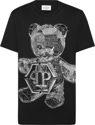 Philipp Plein Hemd mit Teddy-Applikation - Schwarz