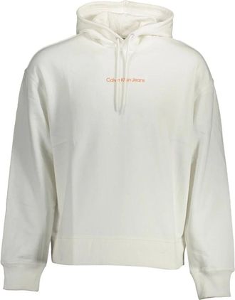 Calvin Klein Homme, Sweatshirts et sweats &agrave; capuche, Blanc, Taille: S SweaT-shirt sans Fermeture &Eacute;clair