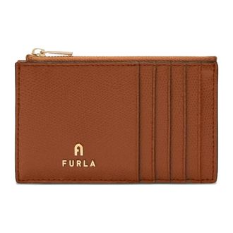 Furla Femme, Accessoires, Brun, Taille: ONE Size Camelia M Zipped Card Case